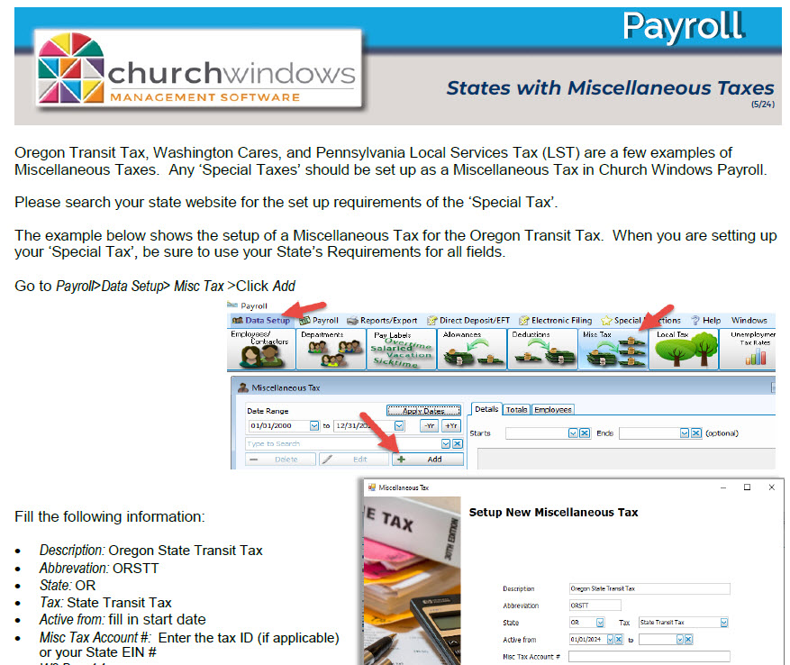 Payroll: Setup FAQs | ChMS